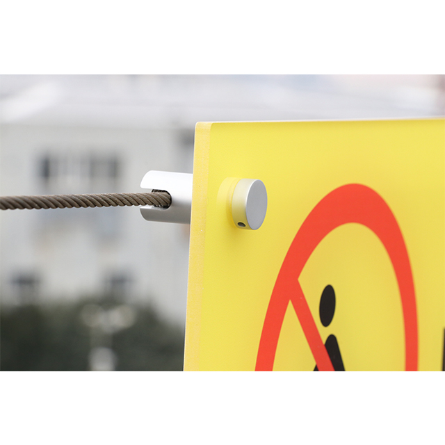 Aluminum Flat Top Sign Standoff for Cable/Wire